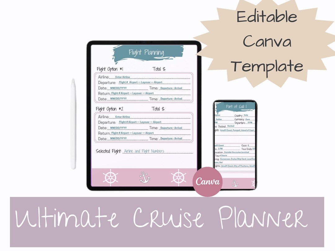 Ultimate Cruise Planner for ANY Cruise Type | Editable in Canva - Etsy