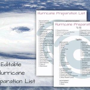 Hurricane Preparation Checklist | EDITABLE in Canva - Etsy