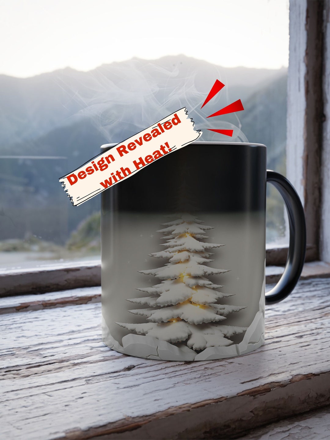 Christmas Color-changing Mug, 3D Christmas Mug, Christmas Tree Coffee ...
