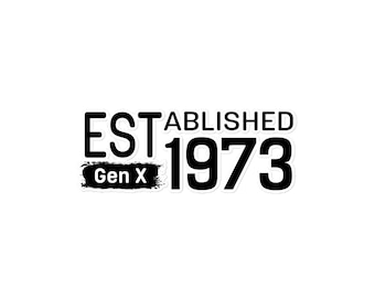 Gen X Circa 66 Retro Sun Sticker - Etsy