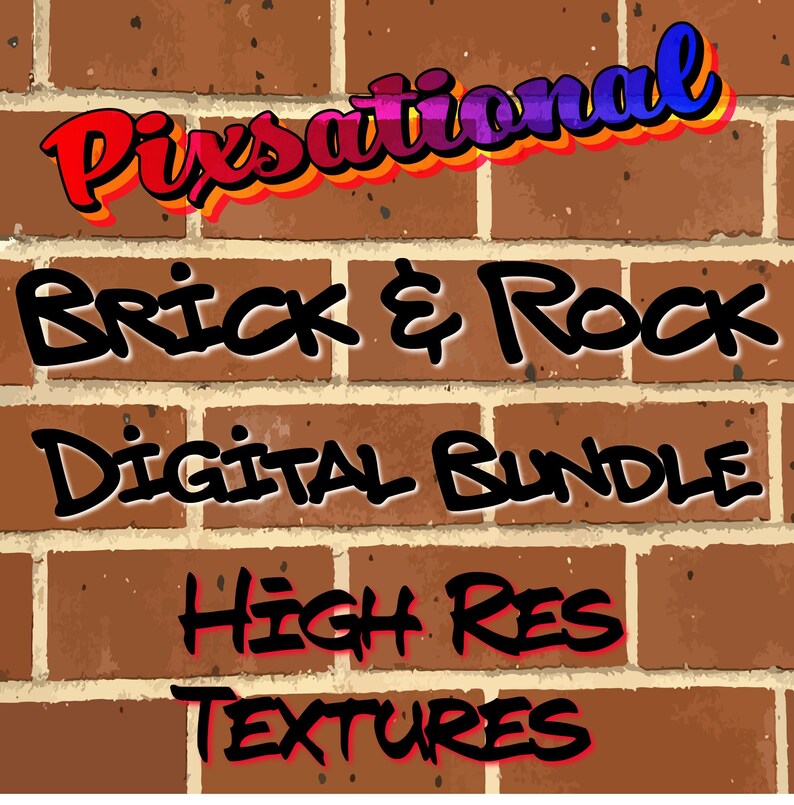 Pixsational Brick & Rock Texture Digital Bundle - Etsy