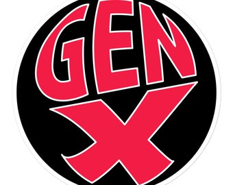 Gen X Circa 77 Retro Sun Sticker - Etsy