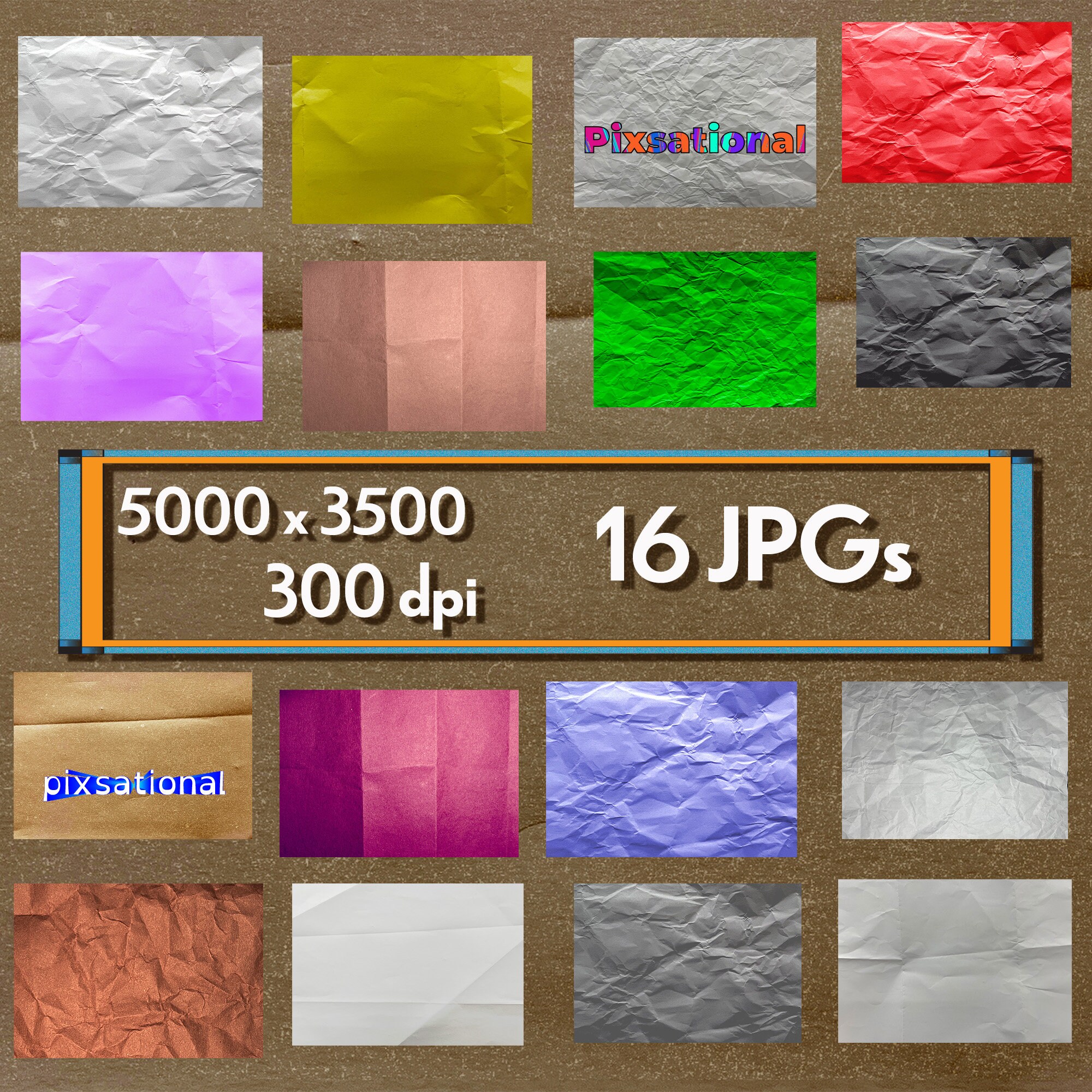 Pixsational Crumbled Paper Textures Digital Bundle - Etsy