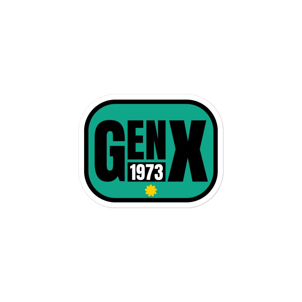 Gen X Badge Sticker 1973 - Etsy