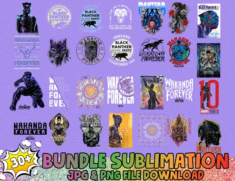 Black Panther Svg Bundle PNG AND SVG Black Panther Png - Etsy