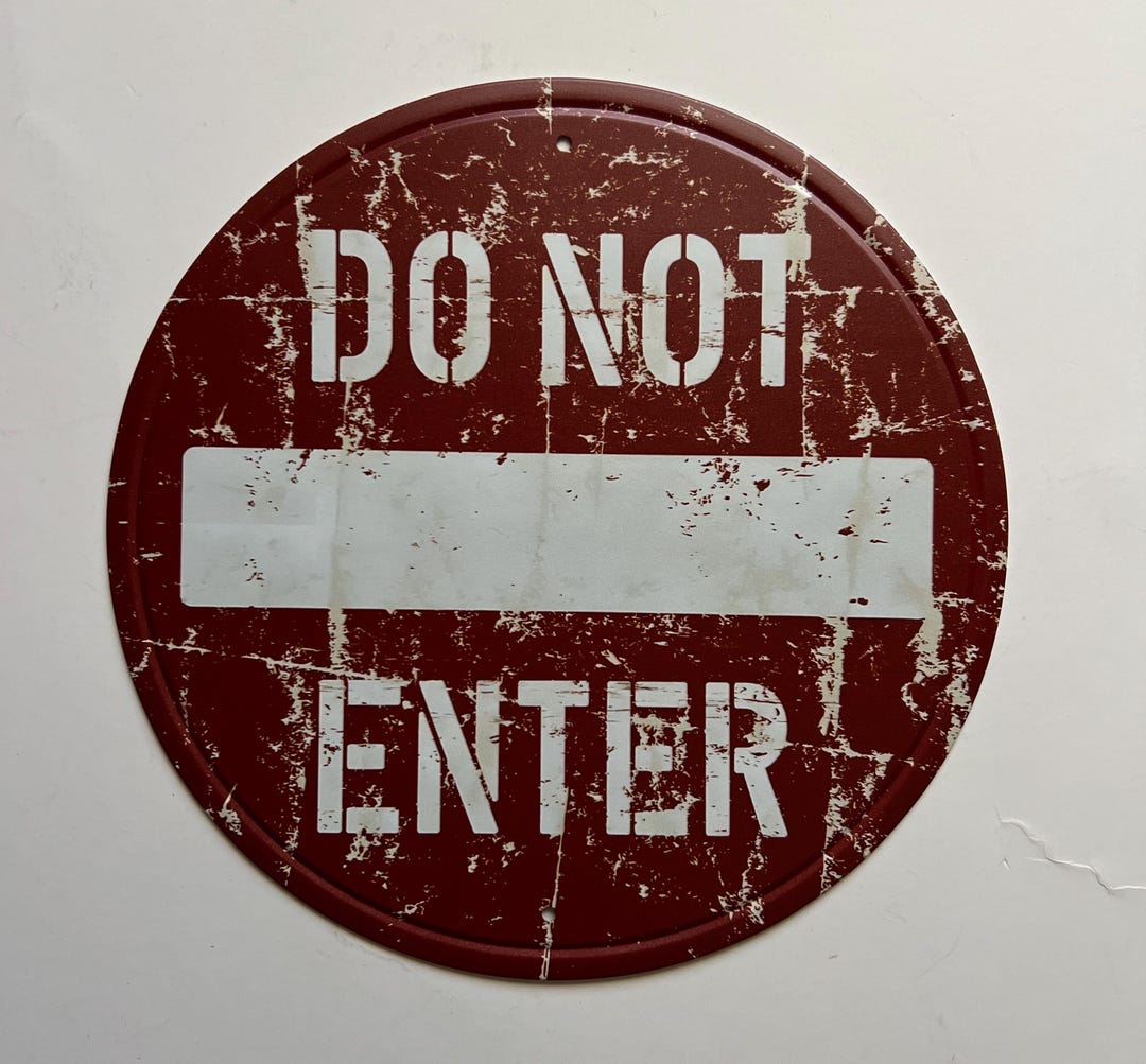 8" Do Not Enter Metal Sign Hanging Enter Sign Red Circle Sign for Door ...