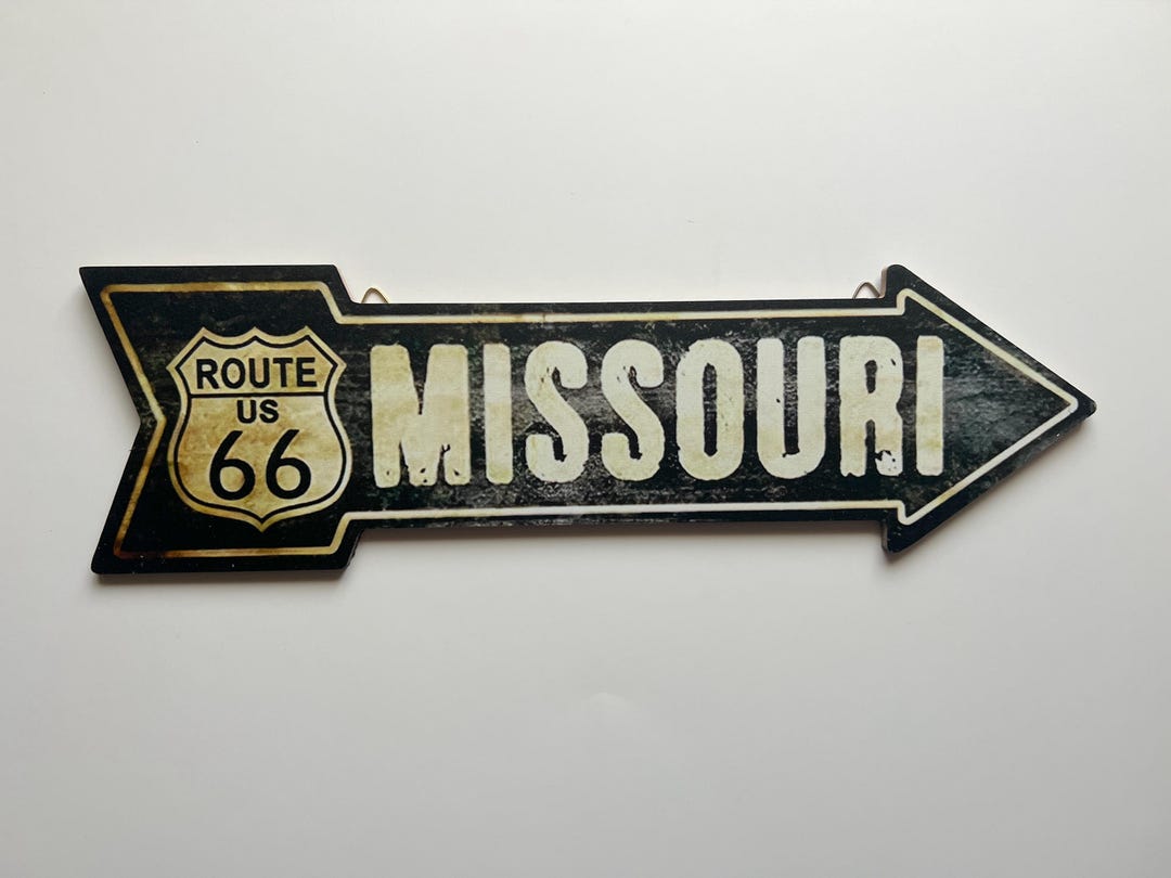 Missouri Arrow Route 66 Wood Road Sign Vintage Decor Wall Decor for ...
