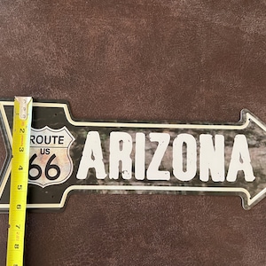 Arizona Arrow Route 66 Tin Metal Sign Vintage Gas Decor Wall Decor for ...