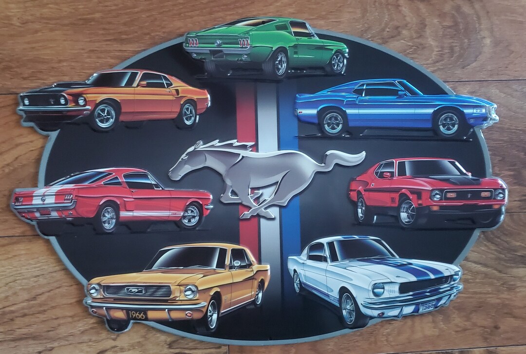 Ford Mustang Sign Motor Oil Gas Station Mancave Decor Tin Sign 19.5 X ...