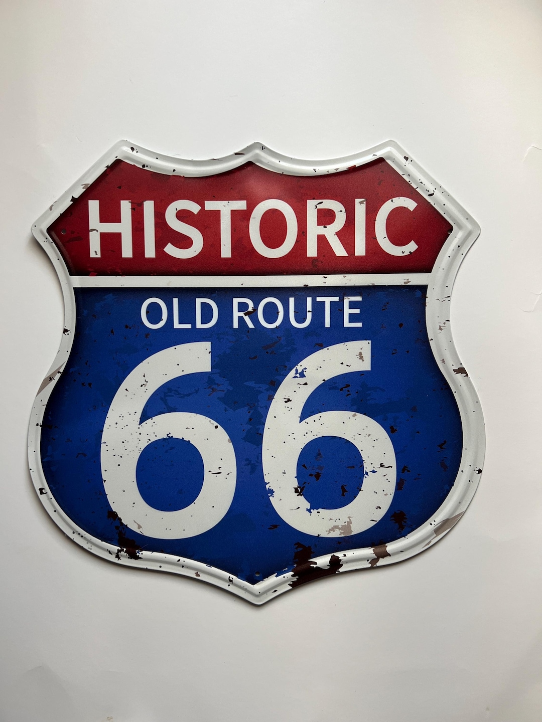 Route 66 Metal Sign Rustic Mancave Garage Bar Vintage Style Historic ...