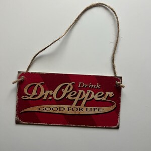 Hanging Dr Pepper Sign Wood Dr. Pepper Sign Decor Garage Gifts for Men ...