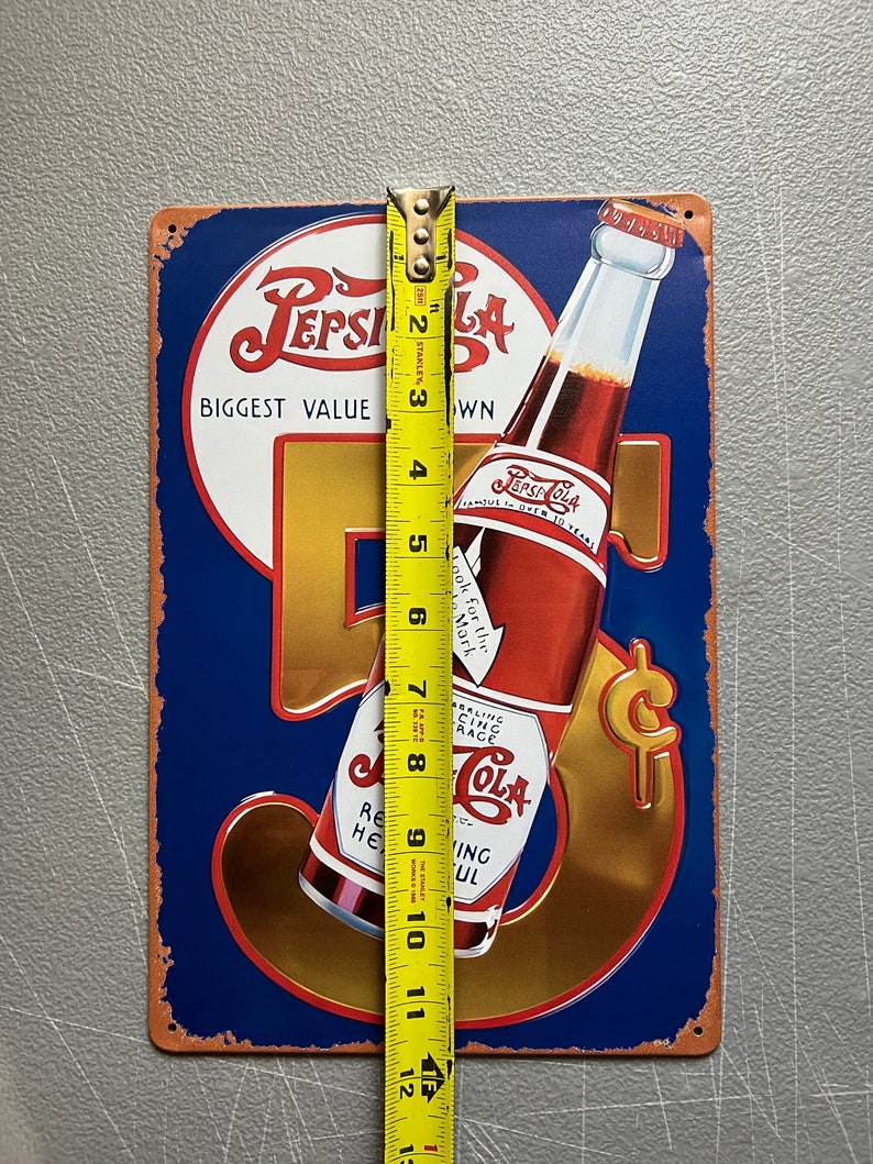 Pepsi Tin Metal Sign Pepsi Cola Poster Wall Decor Garage Gifts for Men ...