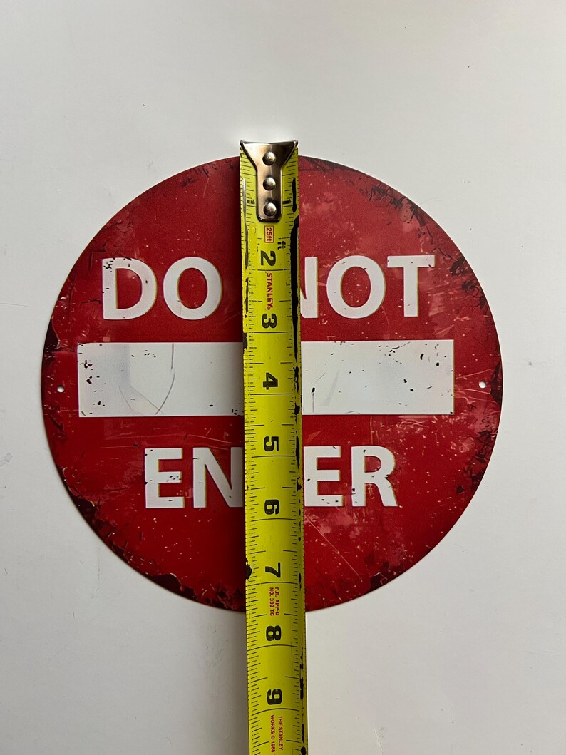 8" Do Not Enter Metal Sign Hanging Enter Sign Red Circle Sign for Door ...