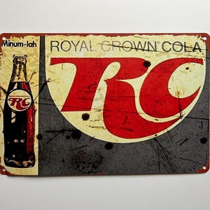 RC Cola Royal Crown Tin Metal Sign Decor Garage Gifts for Men Wall ...