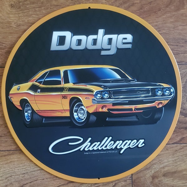 Dodge Challenger Metal Signs - Etsy