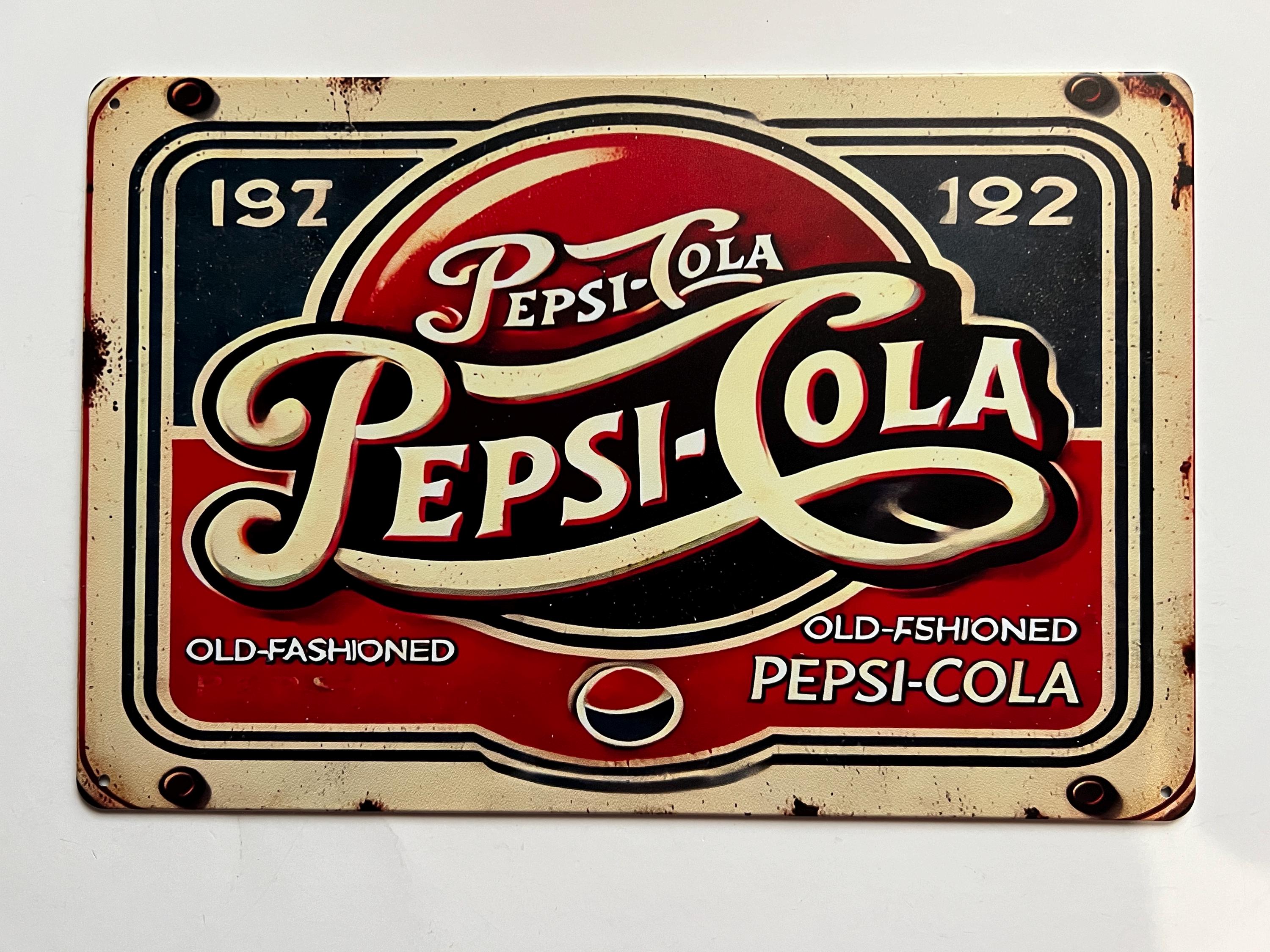Pepsi Cola Tin Metal Sign Decor Garage Gifts for Men Wall Decor for ...