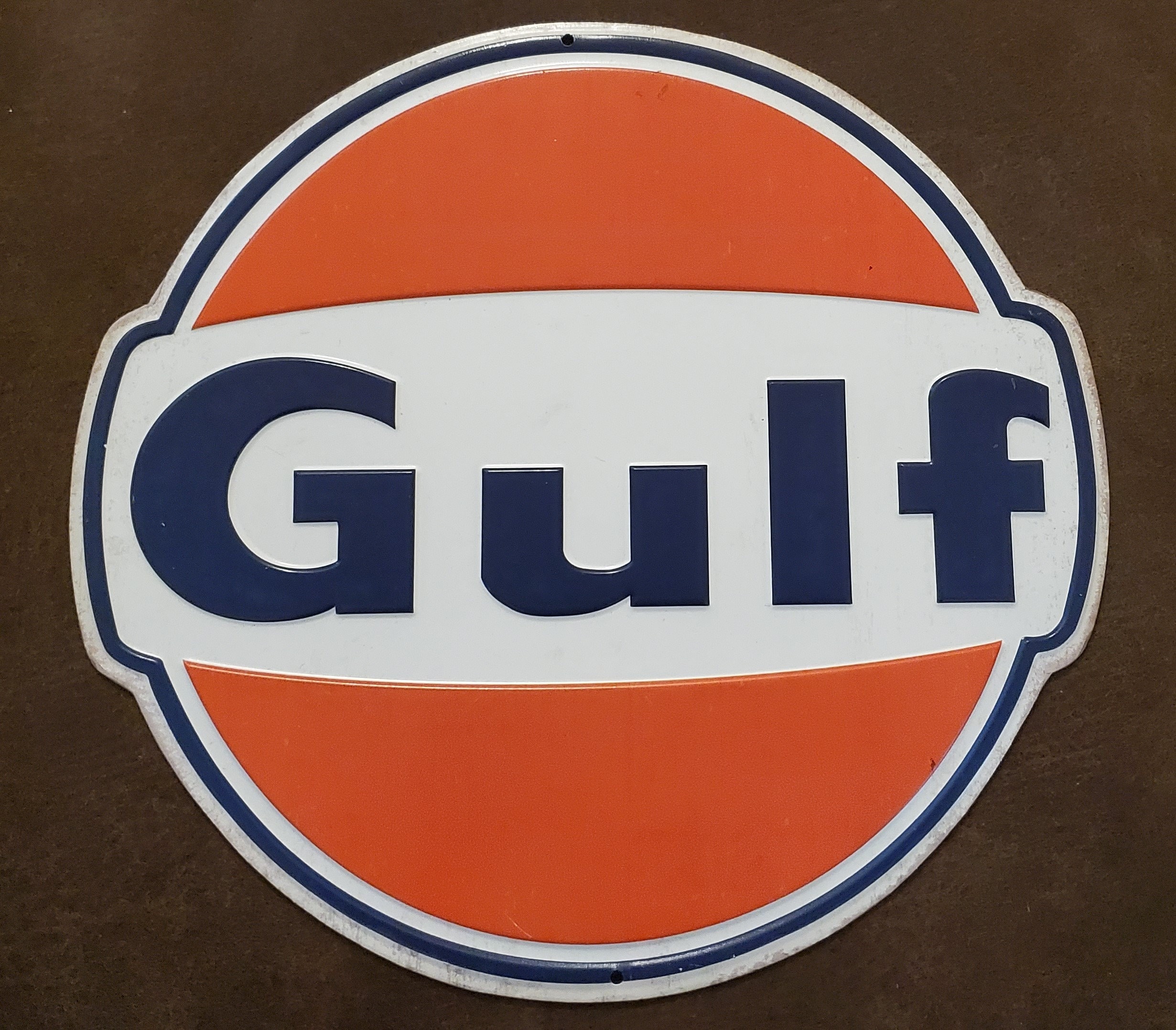 Gulf Oil Logo Gasoline Metal Sign Motor Oil Gas Station Mancave Decor ...