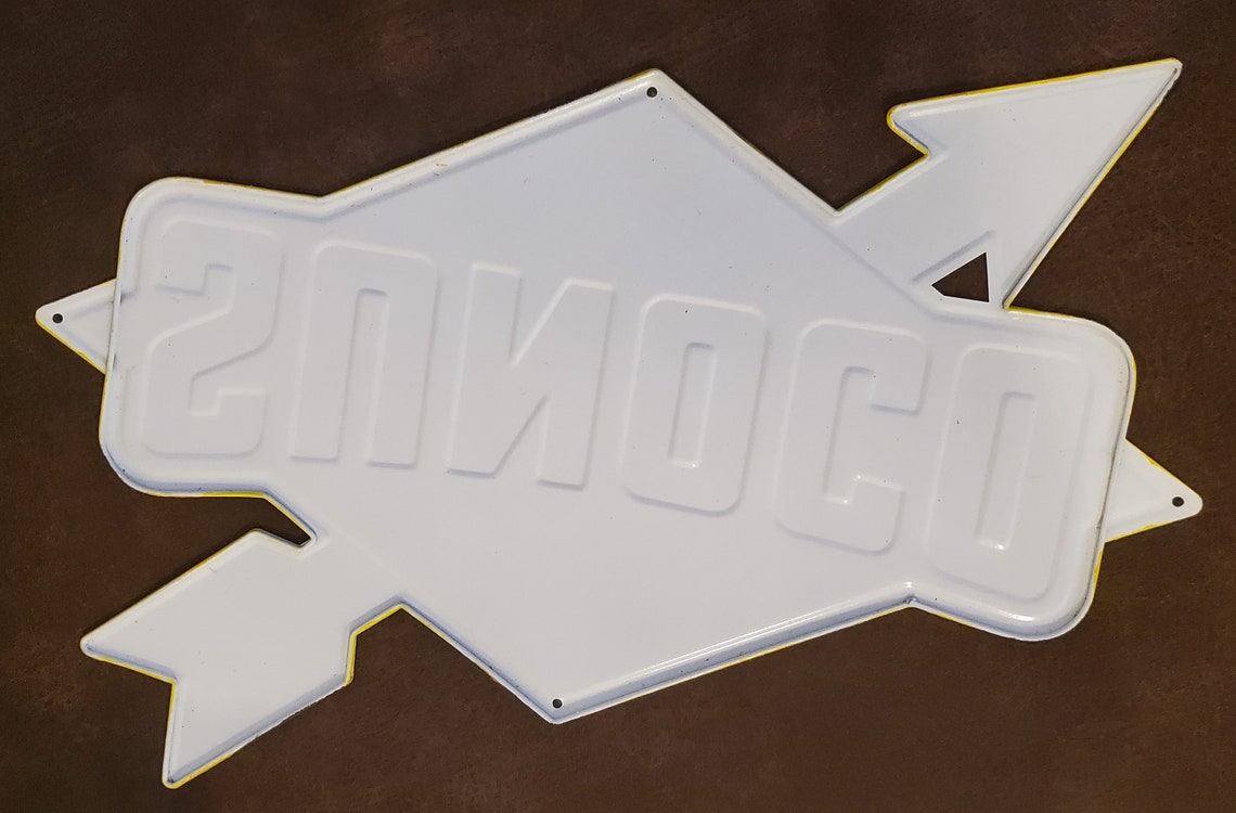 Sunoco Gasoline Metal Sign Motor Oil Gas Station Mancave Decor Tin Sign ...