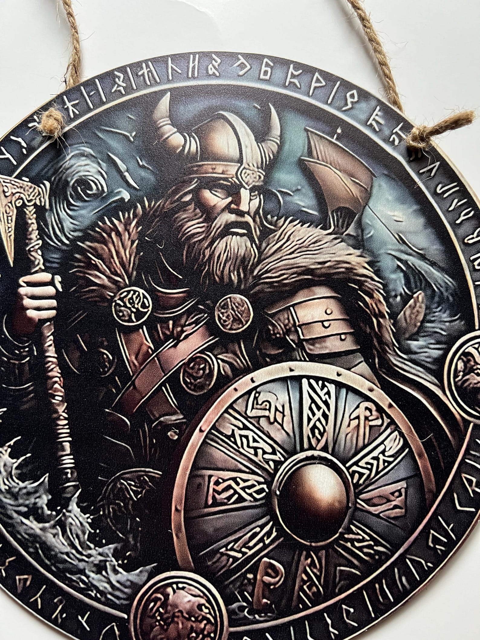 8 Viking Warrior Hanging Sign Wood Sign Decor Garage Gifts for Men Wall ...