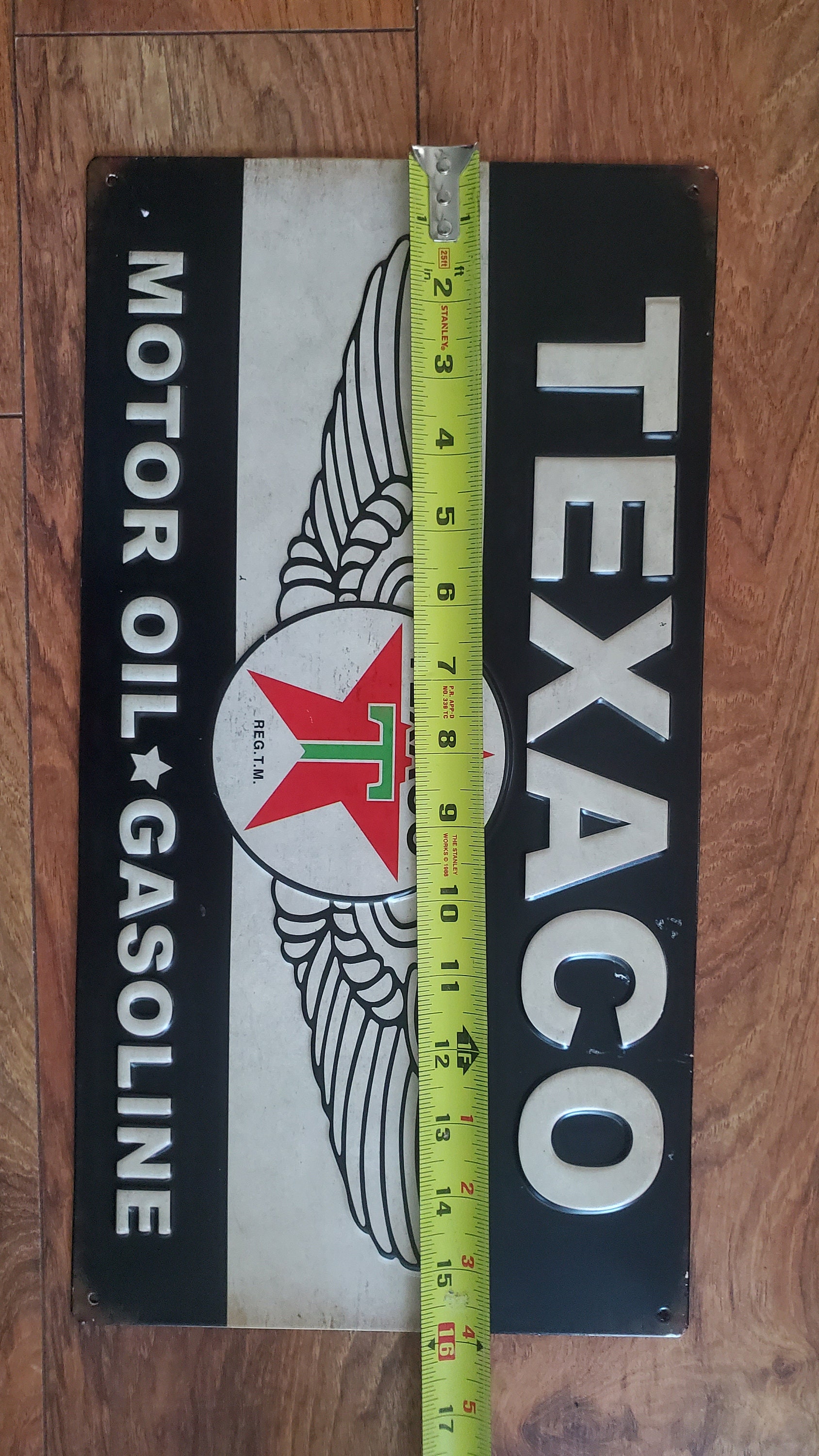 Texaco Winged Metal Sign 16x 8.75 Embossed Mancave Garage Bar - Etsy