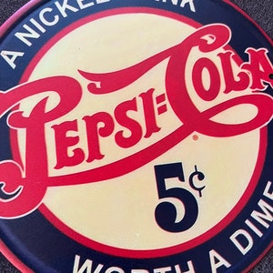 Pepsi Cola Tin Metal Sign Pepsi Decor Garage Wall Decor for Garage Sign ...