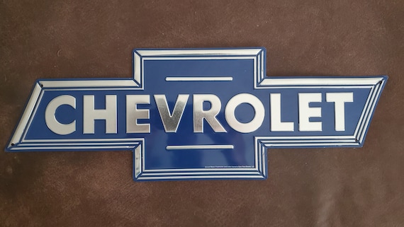 Logotipo de Chevrolet Letrero de metal en relieve 12 - Etsy México
