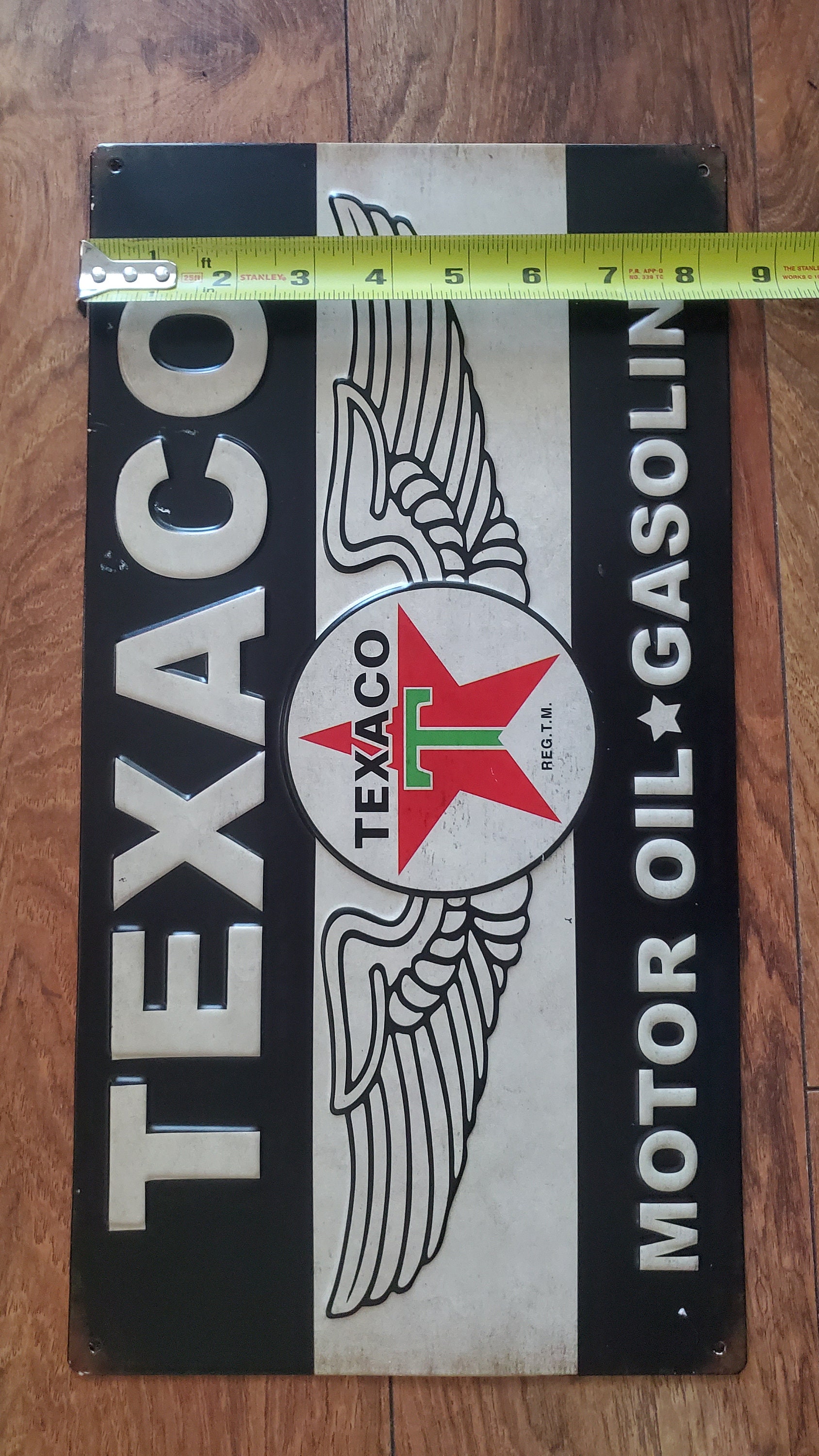 Texaco Winged Metal Sign 16x 8.75 Embossed Mancave Garage Bar - Etsy