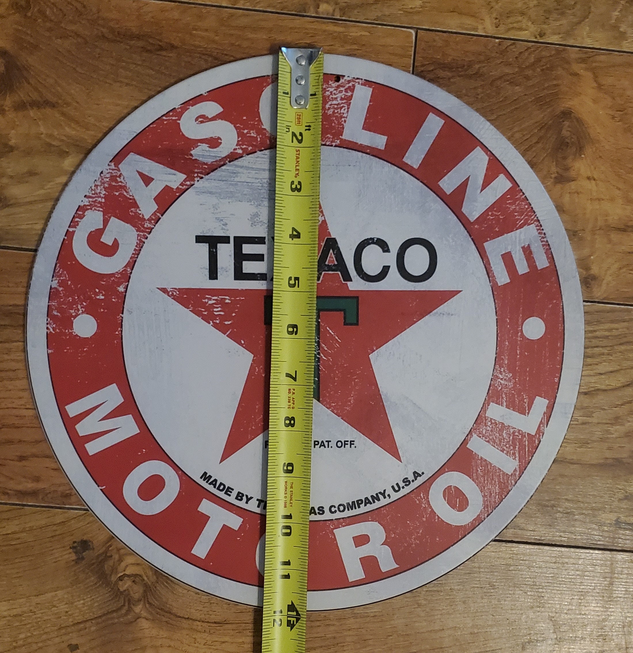 Texaco Gasoline Sign Motor Oil Gas Station Mancave Decor Tin Sign 11.75 ...
