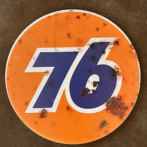 76 Gasoline Tin Metal Sign Motor Oil Gas Station Mancave Decor Sign ...