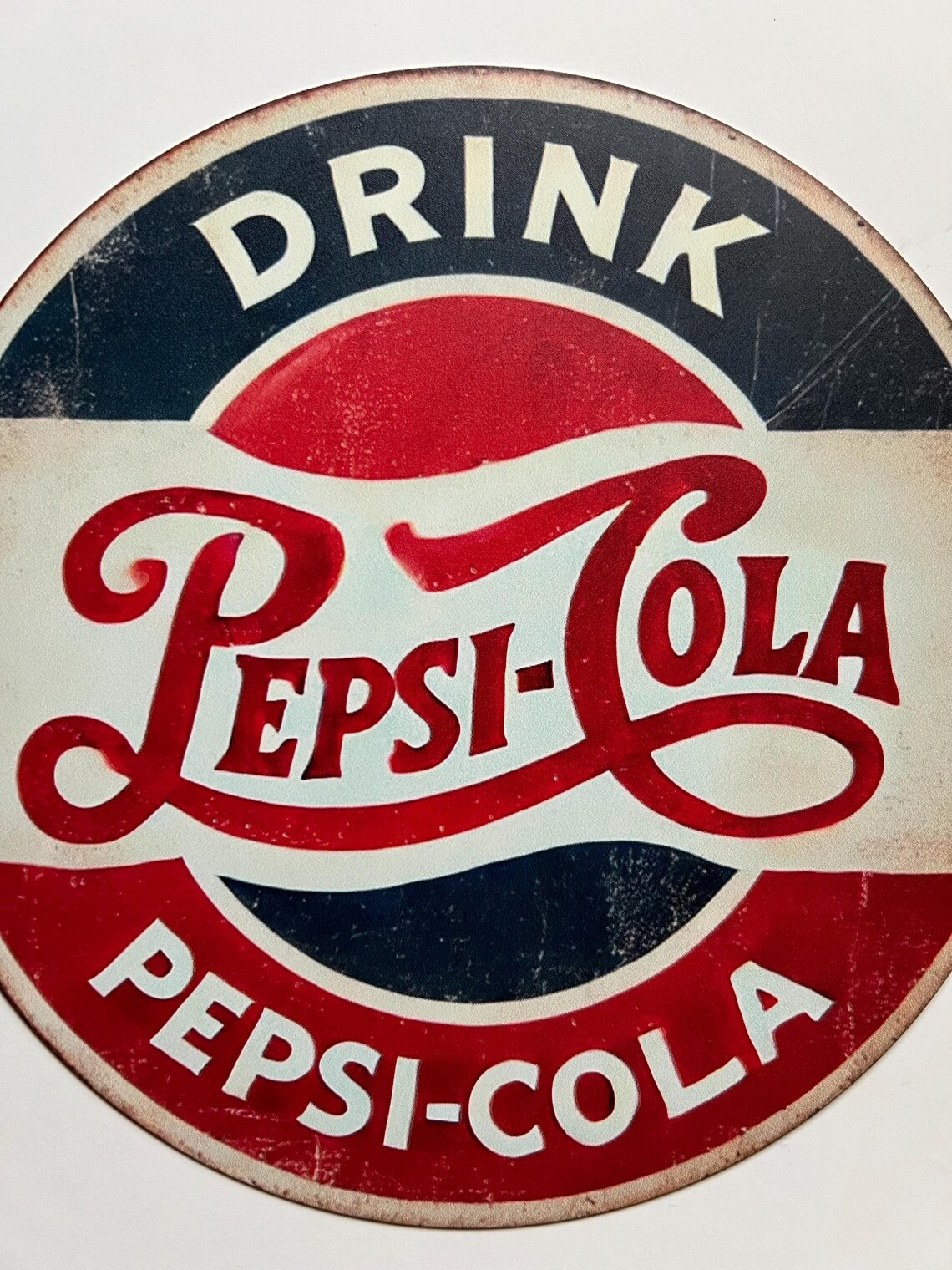 8 Round Pepsi Cola Tin Metal Sign Pepsi Decor Garage Wall Decor for ...