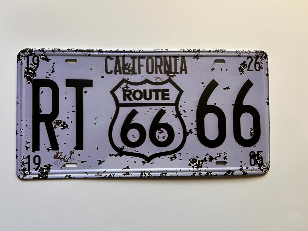 California Route 66 License Plate Plates Garage Signs for Men ...