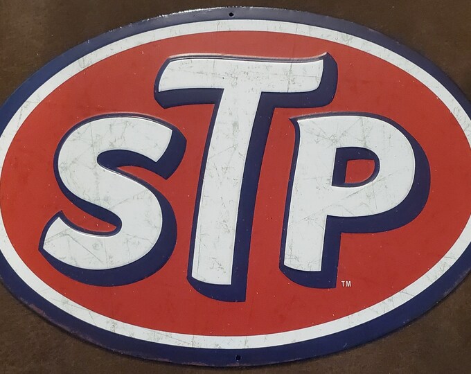 STP Sign Motor Oil Gas Station Mancave Decor Tin Sign 11.75" Rustic ...