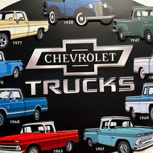 Chevy Truck Sign Chevrolet Truck Signs Motor Oil Gas Station Mancave ...