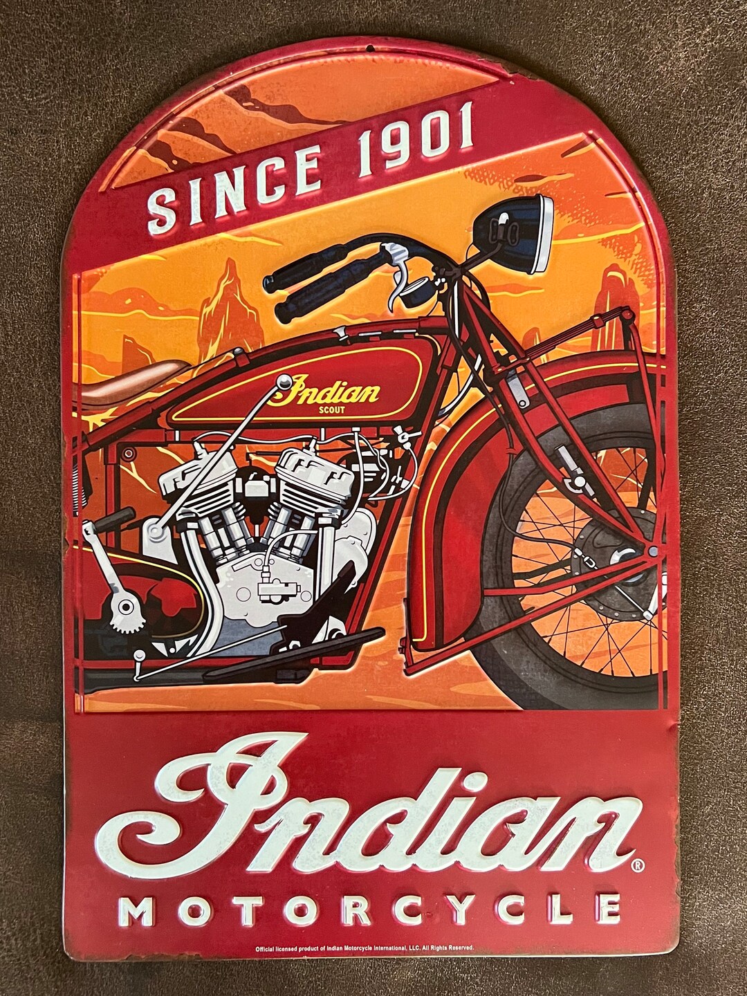 Indian Motorcycles Metal Sign 16.75"x 11.25" Embossed Man Cave Garage ...