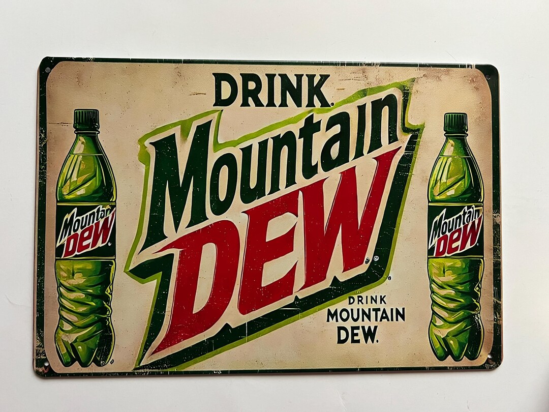11 Retro Mountain Dew Tin Metal Sign Man Cave Decor Garage Gifts for ...