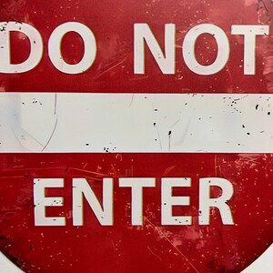8 Do Not Enter Metal Sign Hanging Enter Sign Red Circle Sign for Door ...