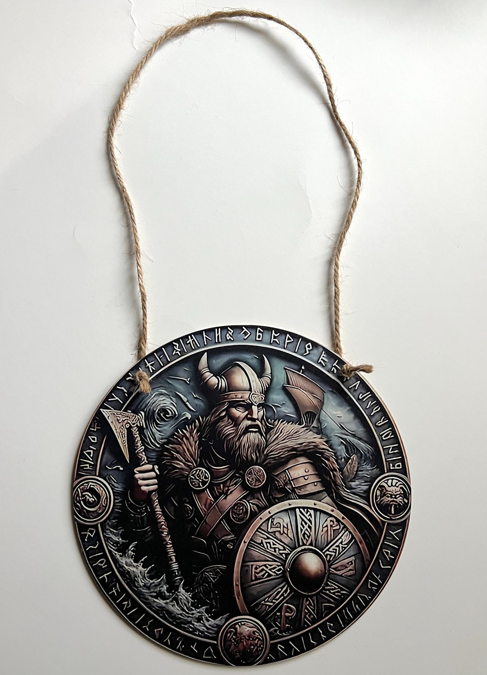 8 Viking Warrior Hanging Sign Wood Sign Decor Garage Gifts for Men Wall ...