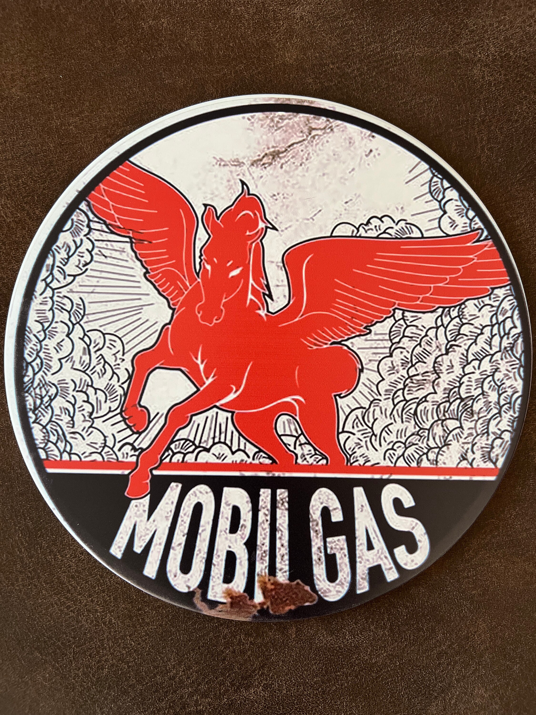 Mobil Gasoline Metal Tin Sign Motor Oil Gas Station Mancave Decor ...