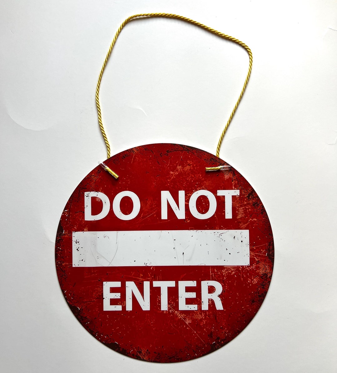 8" Do Not Enter Metal Sign Hanging Enter Sign Red Circle Sign for Door ...