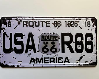 California Route 66 License Plate Plates Garage Signs for Men ...