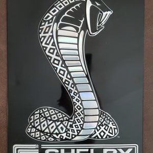Shelby Cobra Logo Metal Sign Motor Oil Gas Station Mancave Decor Tin ...