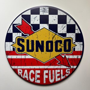 Sunoco Gasoline Nostalgia Tin Metal Sign Motor Oil Gas Decor Sign ...