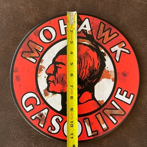 Mohawk Gasoline Metal Sign Motor Oil Gas Station Mancave Decor Tin Sign ...
