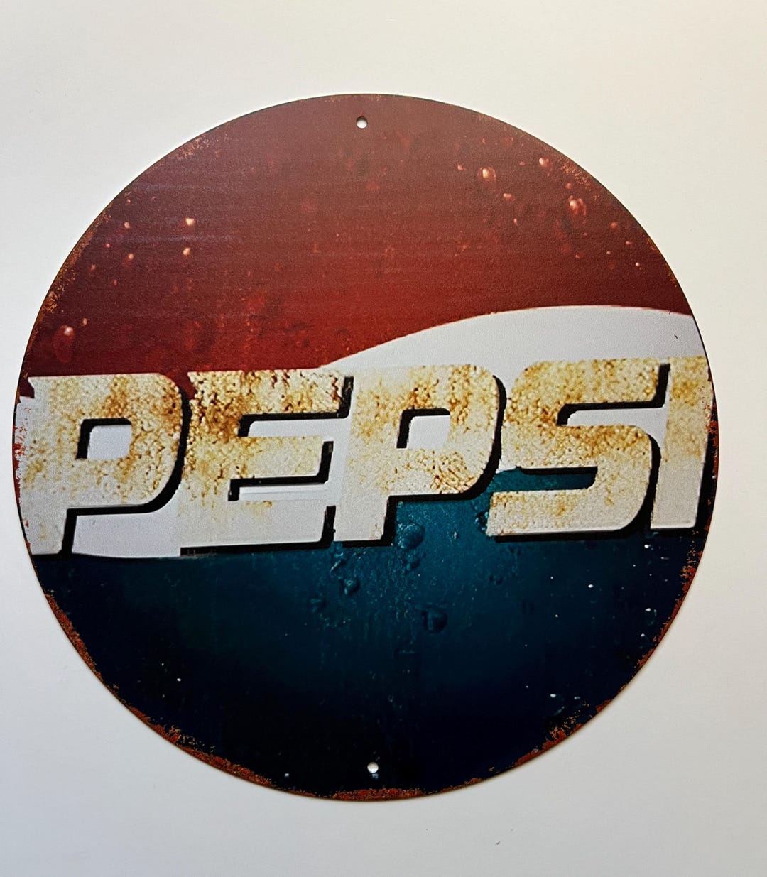 8" Round Pepsi Cola Tin Metal Sign Pepsi Decor Garage Wall Decor for ...