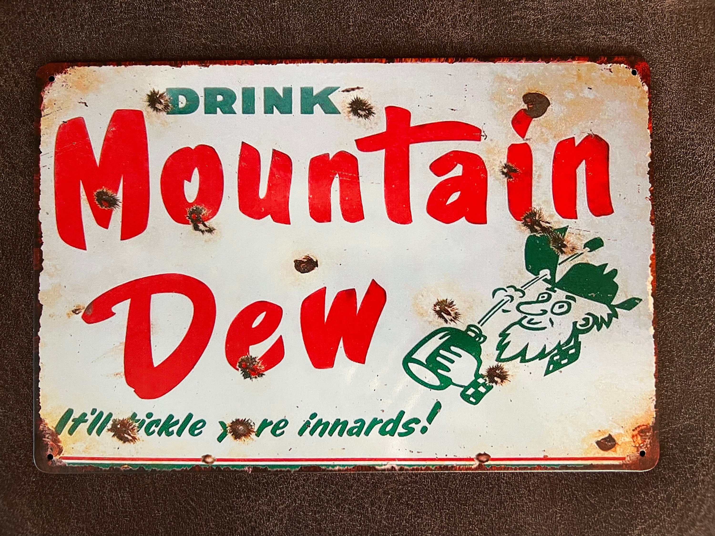 Mountain Dew Tin Metal Sign Man Cave Decor Garage Gifts for - Etsy