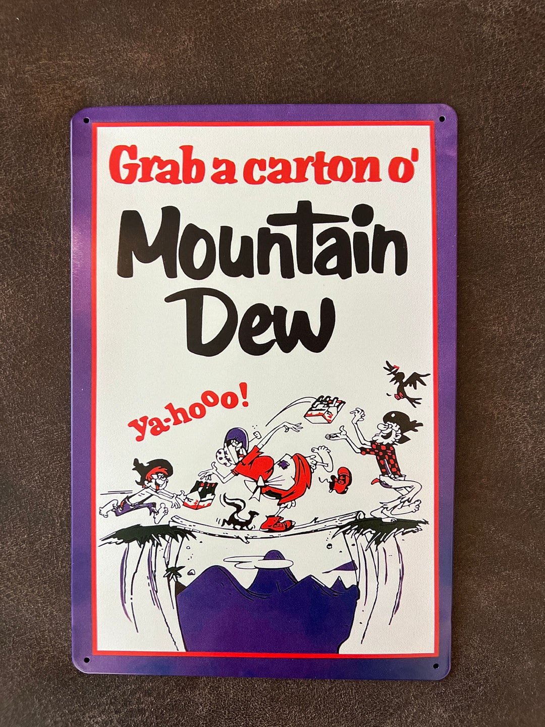 Mountain Dew Tin Metal Sign Man Cave Decor Garage Gifts for Men Soda ...