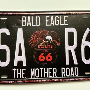 Route 66 License Plate Route 66 Plates Garage Signs for Men ...