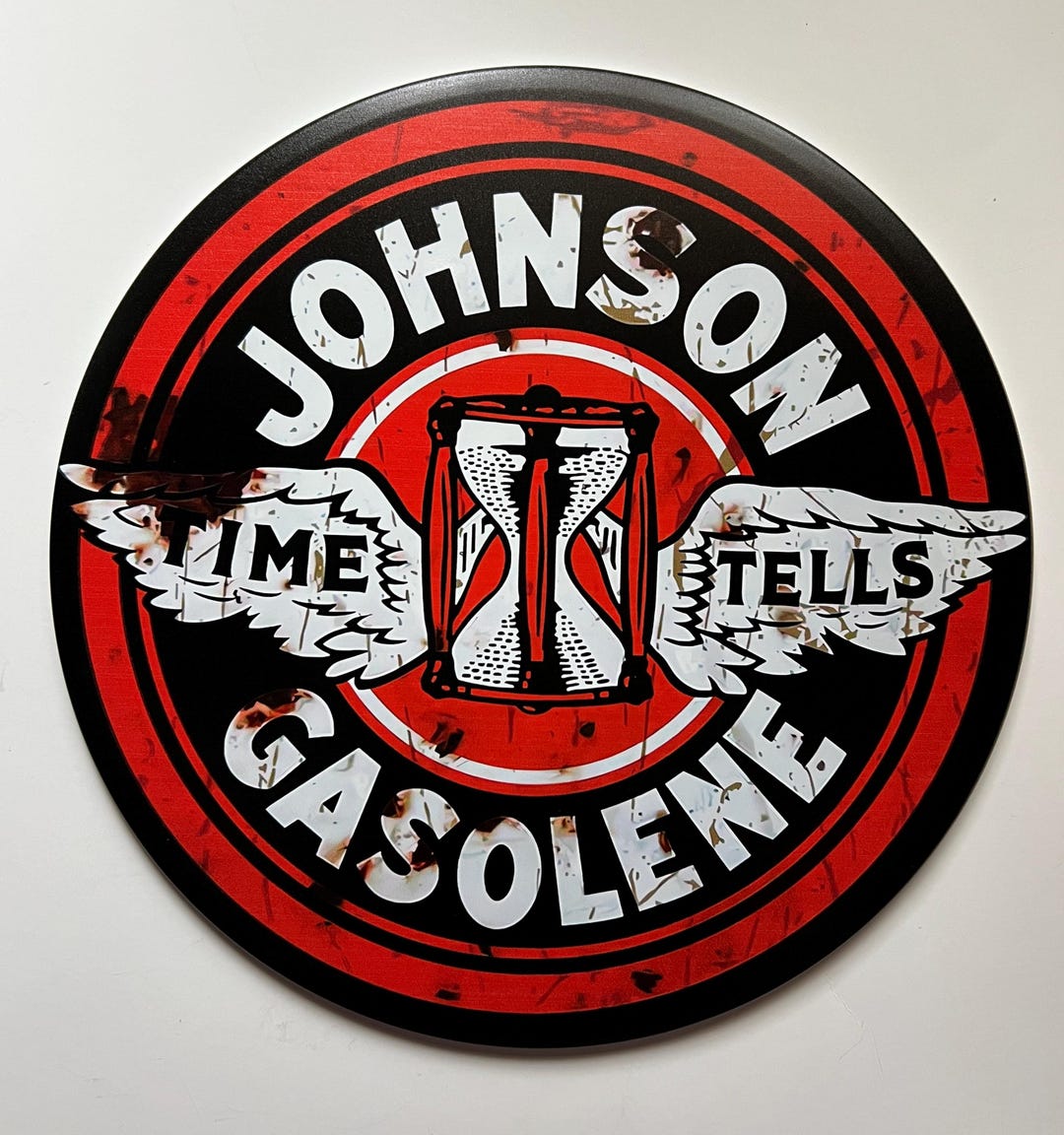 Johnson Gasoline Nostalgia Tin Metal Sign Motor Oil Gas Decor Sign ...