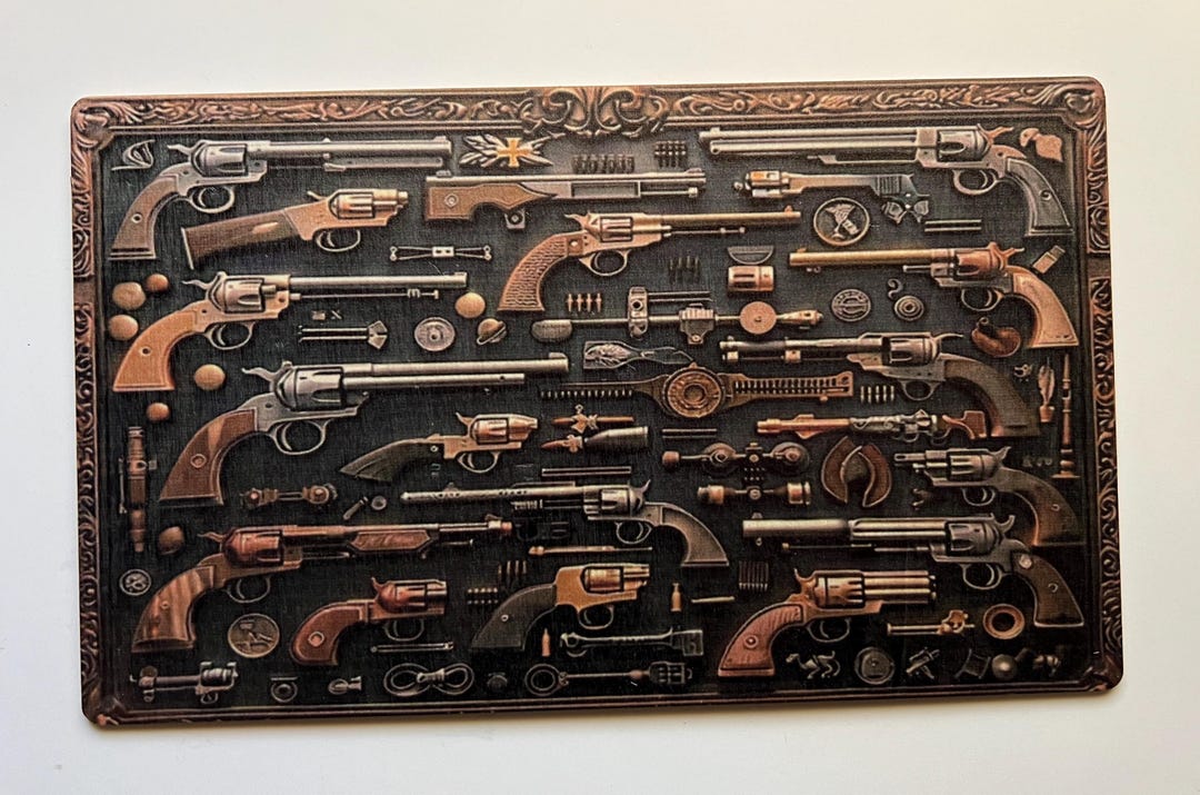 Gun Firearm Art Poster Wood Sign Firearm Poster Wall Decor Garage Gifts ...