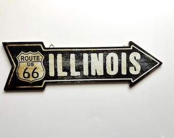 California Arrow Route 66 Wood Road Sign Vintage Decor Wall Decor for ...